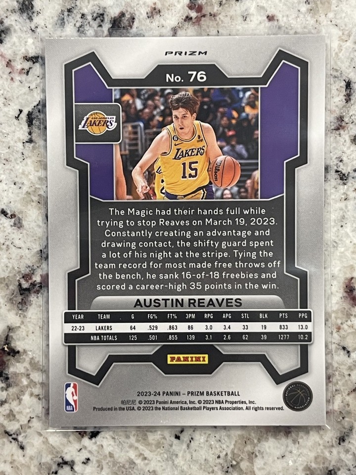 2023-24 Panini Prizm - Austin Reaves #76 Ruby Wave Prizm | eBay