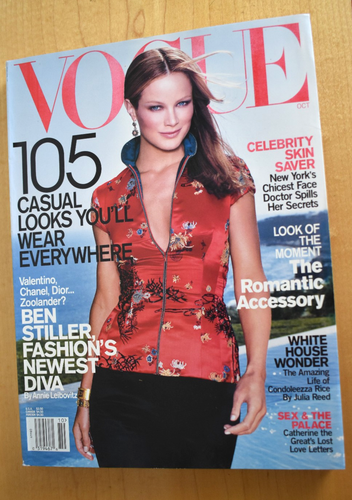 Vintage Vogue Magazine October 2001 Carolyn Murphy Cover Ben Stiller ...