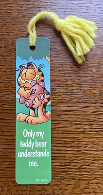 Vintage Garfield Bookmark 1978 Antioch H-1375 Only My Teddy Bear ...