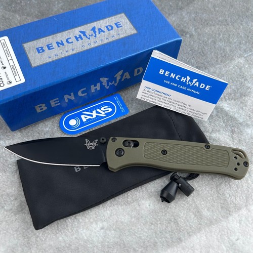 Benchmade 535 Bugout 3.24" CPM-S30V Custom Black Blade Green Grivory ...