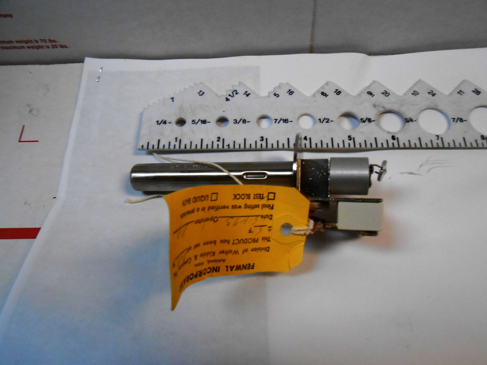 17320-4 KIDDE FENWAL THERMOSTAT SWITCH SET AT 250 DEGREES OLD STOCK for ...