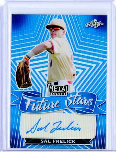 2021 Leaf Metal Draft SAL FRELICK Blue Refractor AUTO Autograph RC 7/35 ...