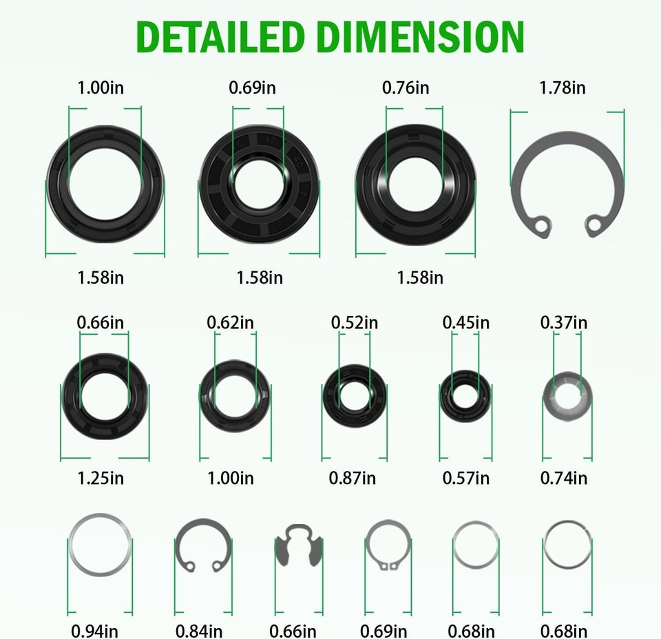 For Hydro-Gear 70853 Lawn Mower Seal Kit and Overhaul Rebuild Retaining ...