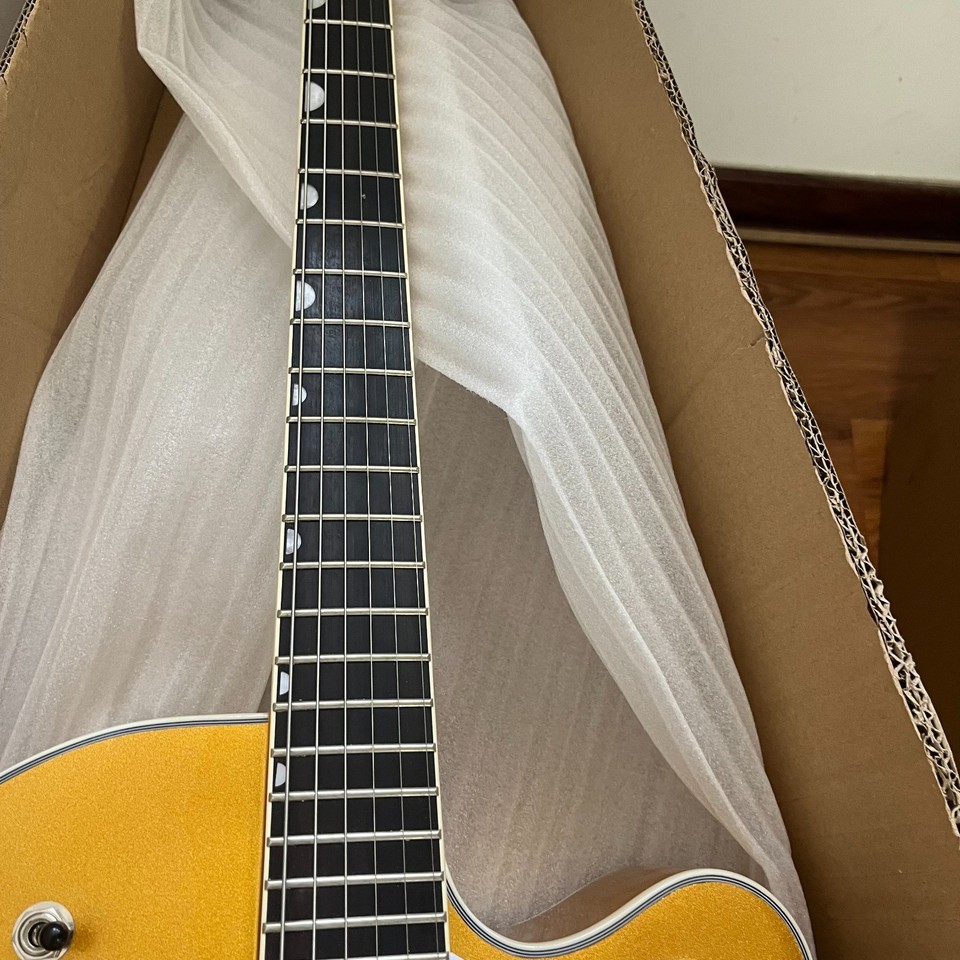 Custom Jazz Style Electric guitar White Pickguard Chrome Hardware | eBay