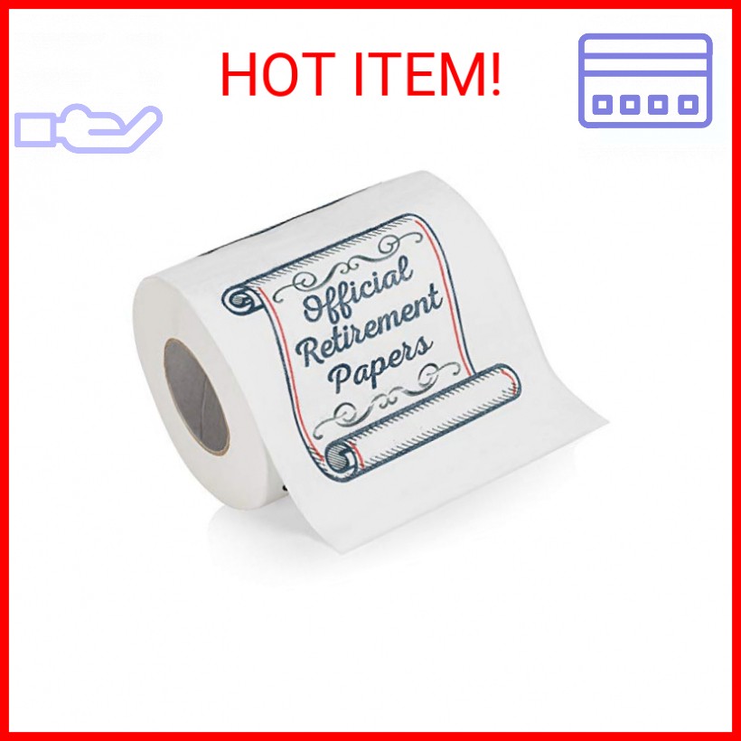 Retirement Papers Toilet Paper - Funny Retirement Gift - For Retired ...