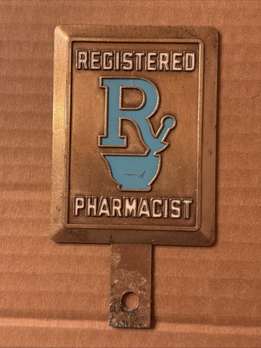 Vintage Registered Pharmacist Medical Automobile Car License Plate ...