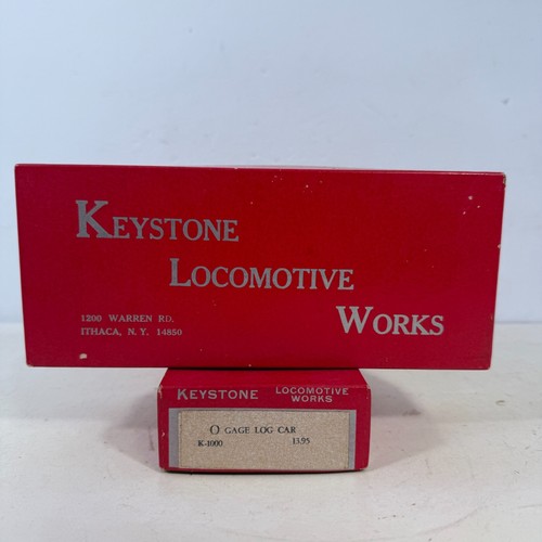 Keystone Locomotive Works K-1000 O Gauge Log Car Wood Metal Model Kit ...