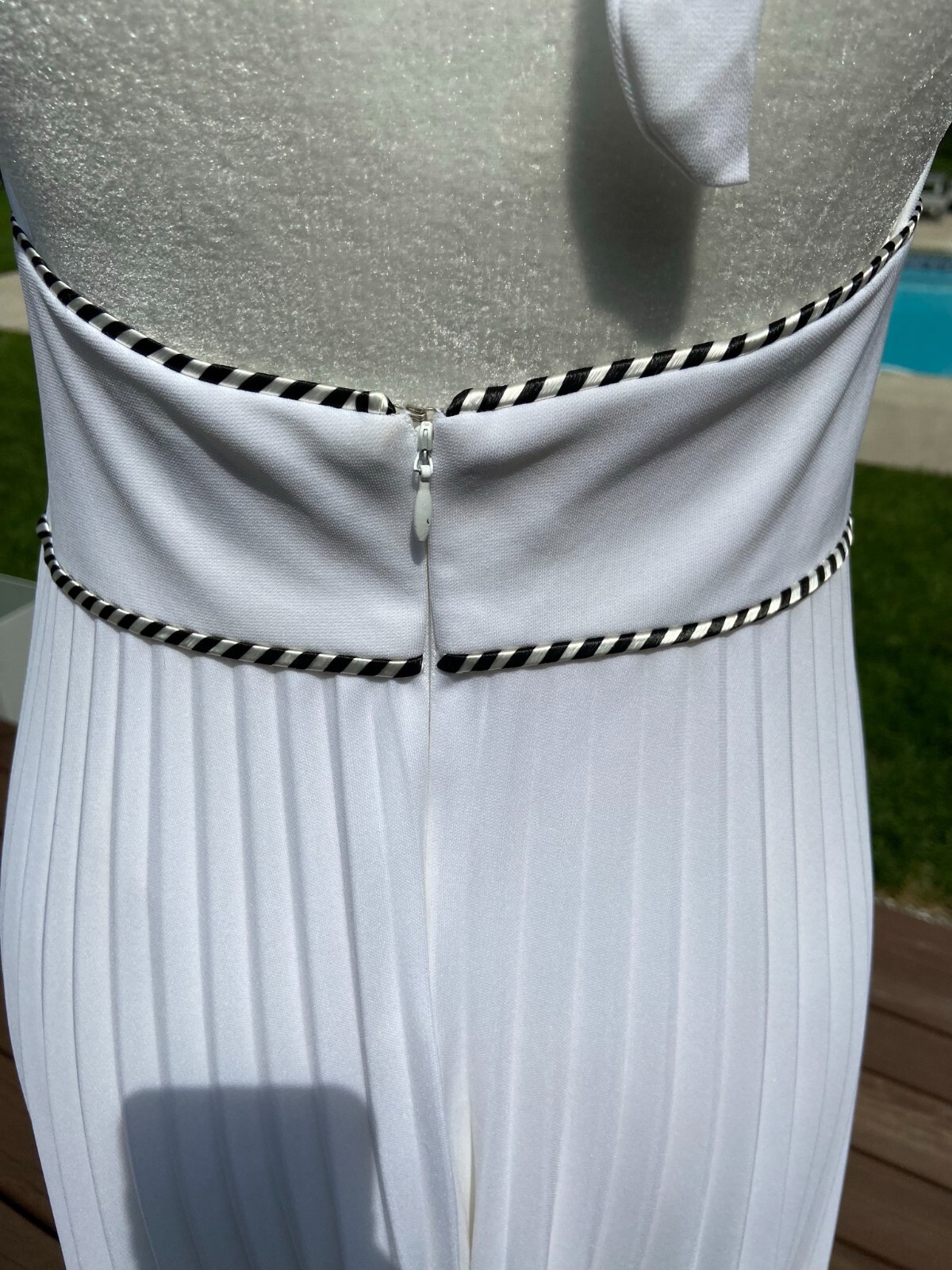 ABS White Halter Dress Backless Island Wedding 6 - Gem