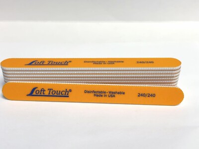 Soft Touch Orange Mylar 7" Nail File Fine/Fine 240/240 grit 10 pcs | eBay