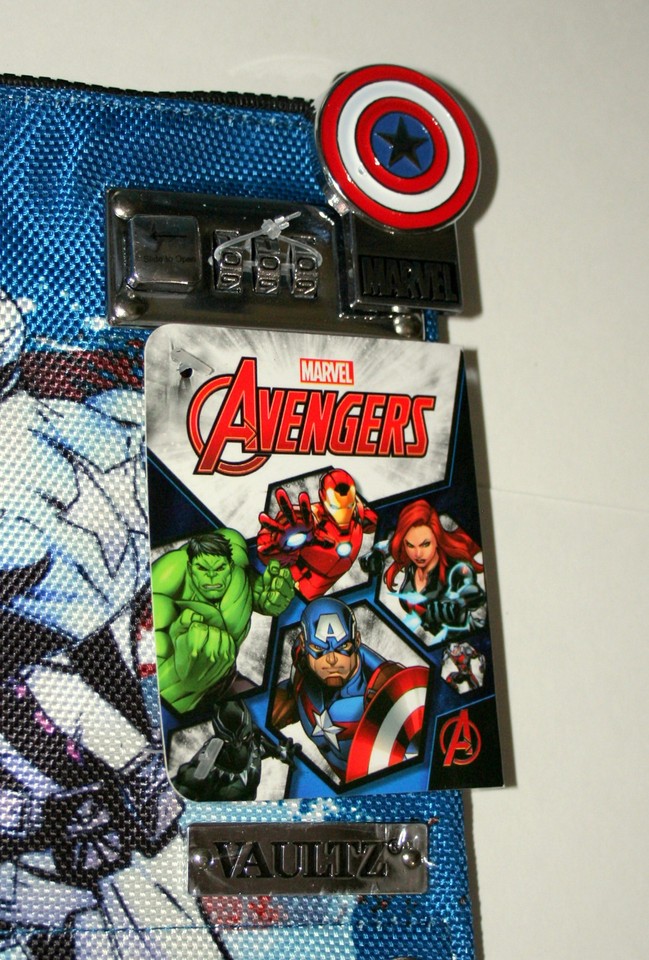 Marvel Captain America Locking 3 Pocket Notebook School Binder Pencil ...