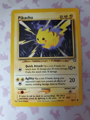 Pikachu 70/111 Neo Genesis Set Rare Vintage Pokemon Card | eBay