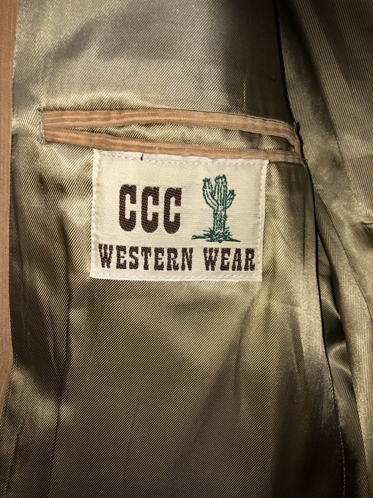 Vintage Men’s CCC Western Wear Tan Overcoat, Sports Coat Cowboy Size M ...