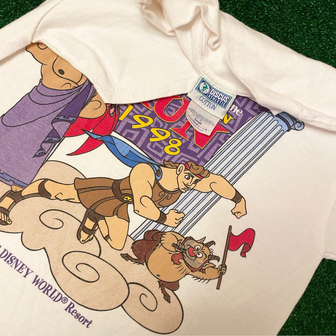 VTG 90s Disney Hercules Movie Theme Park Tee Rare Vin… - Gem