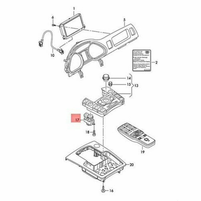 Audi Q7 Start Stop Engine Switch Button Black 2010 - 2015 OEM ...