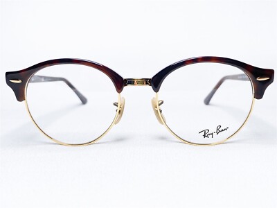 NEW Ray Ban Clubround RB4246V 2372 Red Havana Round Eyeglasses Frames ...