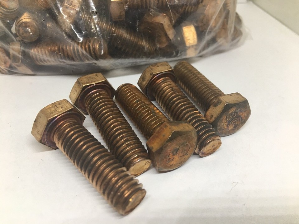 (42) Burndy 38X125HEBBOX Durium Bolts - 3/8" x 1 1/4" Silicon Bronze | eBay