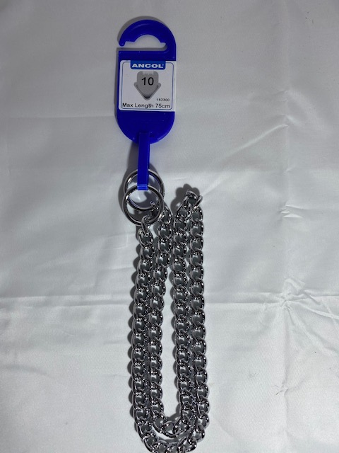 ANCOL DOG CHOKE CHAIN CHECK CHAIN FINE TO X HEAVY METAL SILVER STEEL ...