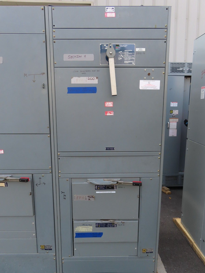Square D POWER-STYLE Switchgear 2000A Switch, 277/480V, 3PH4W, CT ...