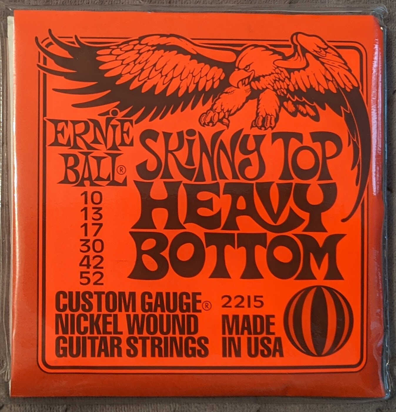Ernie Ball Skinny Top Heavy Bottom Electric Guitar Strings 10-52 Nickel ...