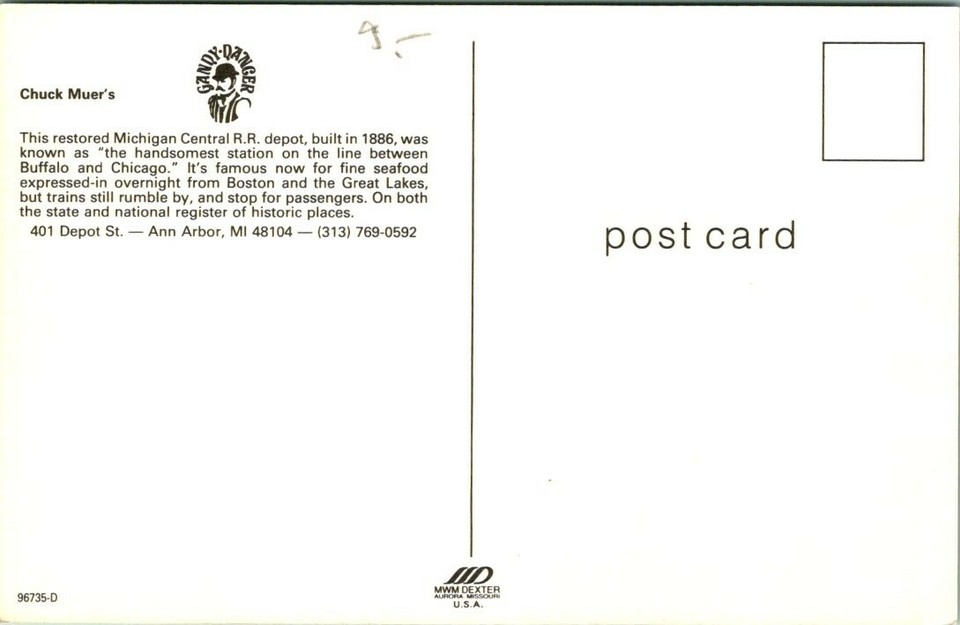 Postcard Chuck Muers Seafoods Restaurant Ann Arbor Michigan | eBay