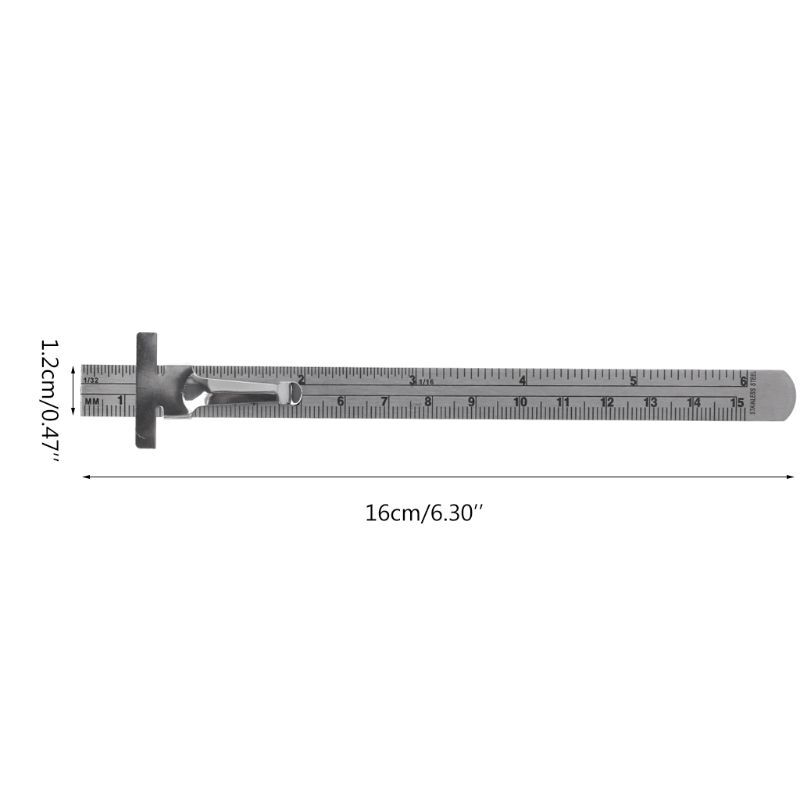 6" Stainless Steel Pocket Rule Handy Ruler Hight Meter for Engineering ...