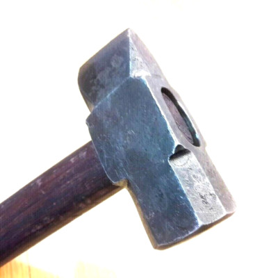 Heavy Iron Black Iron Hammer Blacksmith Wooden Handle Collectible | eBay