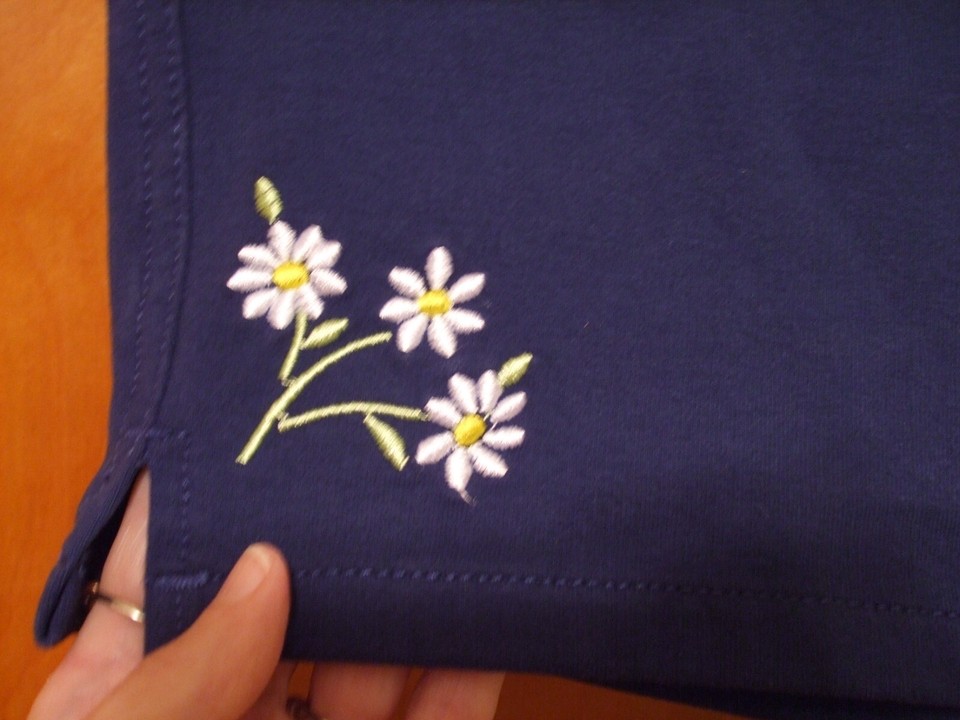 Quacker Factory DreamJeannes Daisy Embroidered 8" Shorts. QVC. A | eBay