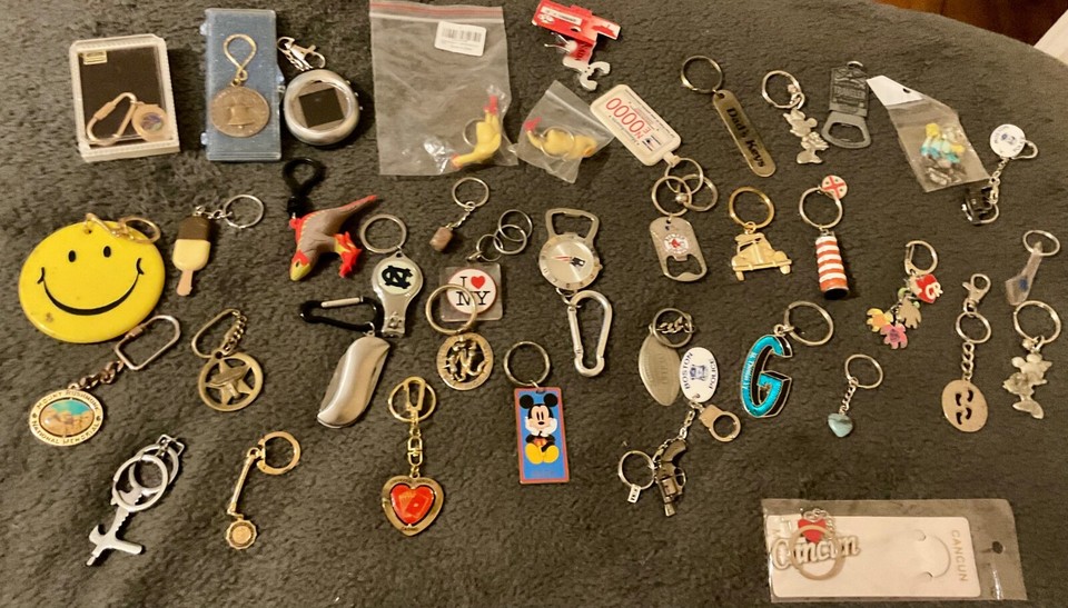 Lot of 40 Different Vintage to New Keychains Key Ring Collection | eBay