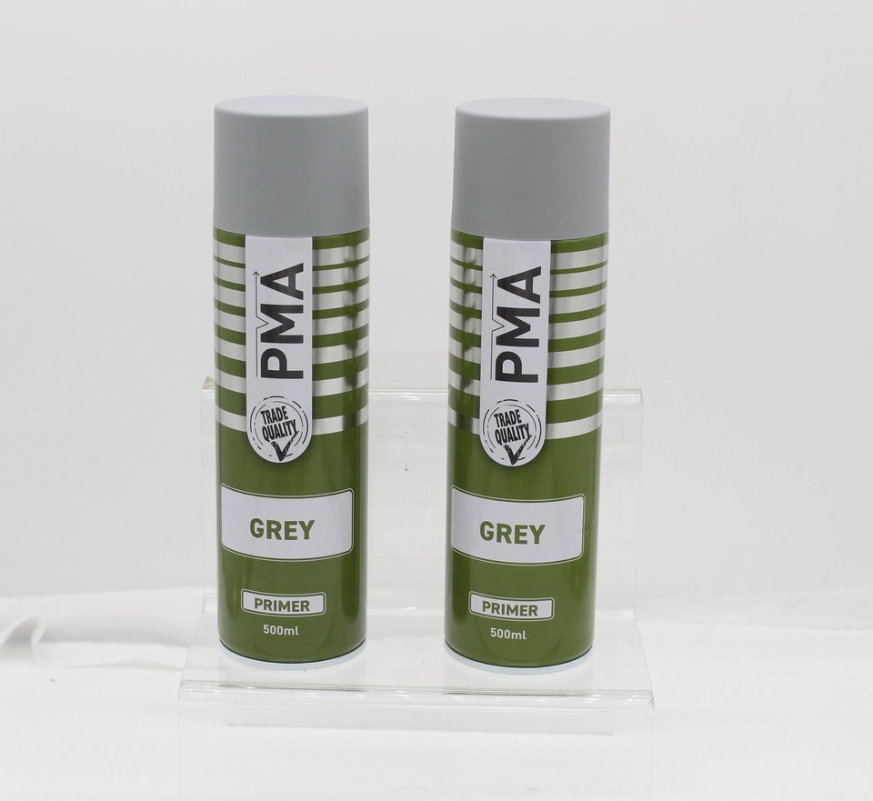 PMA 500ml Grey Primer Aerosol Spray Paint 3 Different Pack Sizes All ...