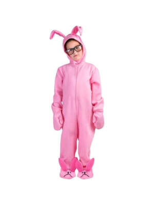 Childs Christmas Pink Rabbit PJ's Costume (Small 7-10) | eBay