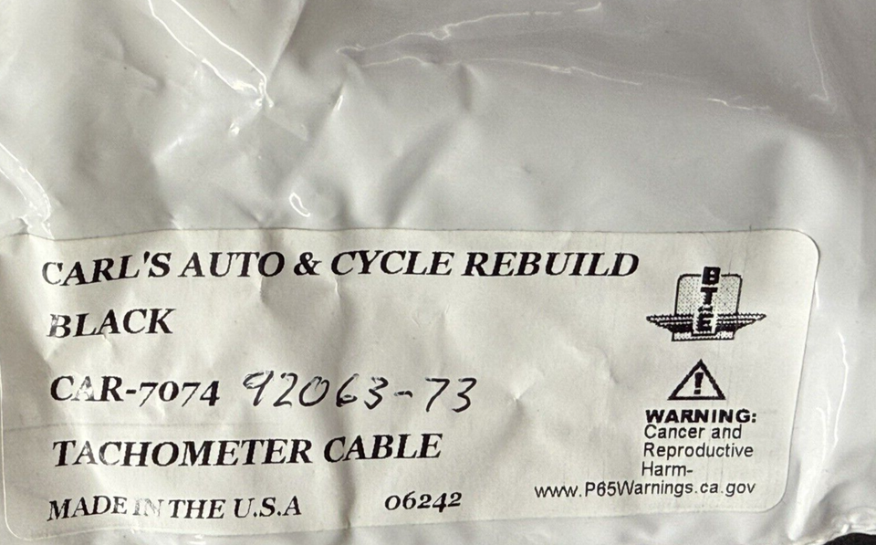 AERMACCHI HARLEY REPRO TACH CABLE 92063-73P 74-78 SX SS 175 250 73 74 ...