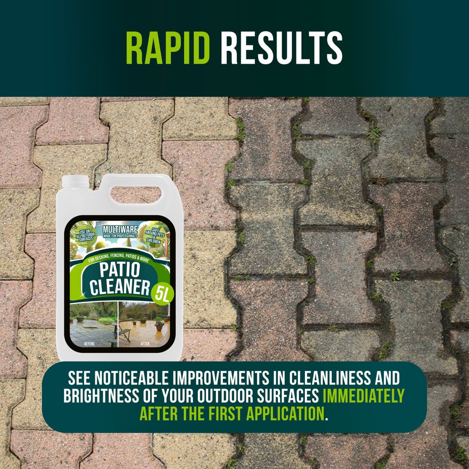 PATH & PATIO CLEANER FLUID SPRAY WET AND WALK AWAY GREEN STAIN REMOVER ...