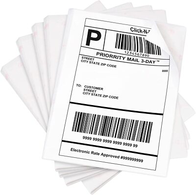 100 Full Sheet Labels 8.5" x 11" Shipping Address Labels Self Adhesive ...