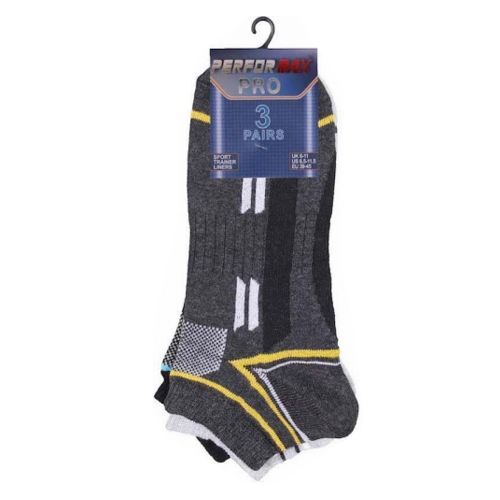 Mens Striped Trainer Liners Size 6-11 Heel Toe Long 2 3 4 Stripe Design ...