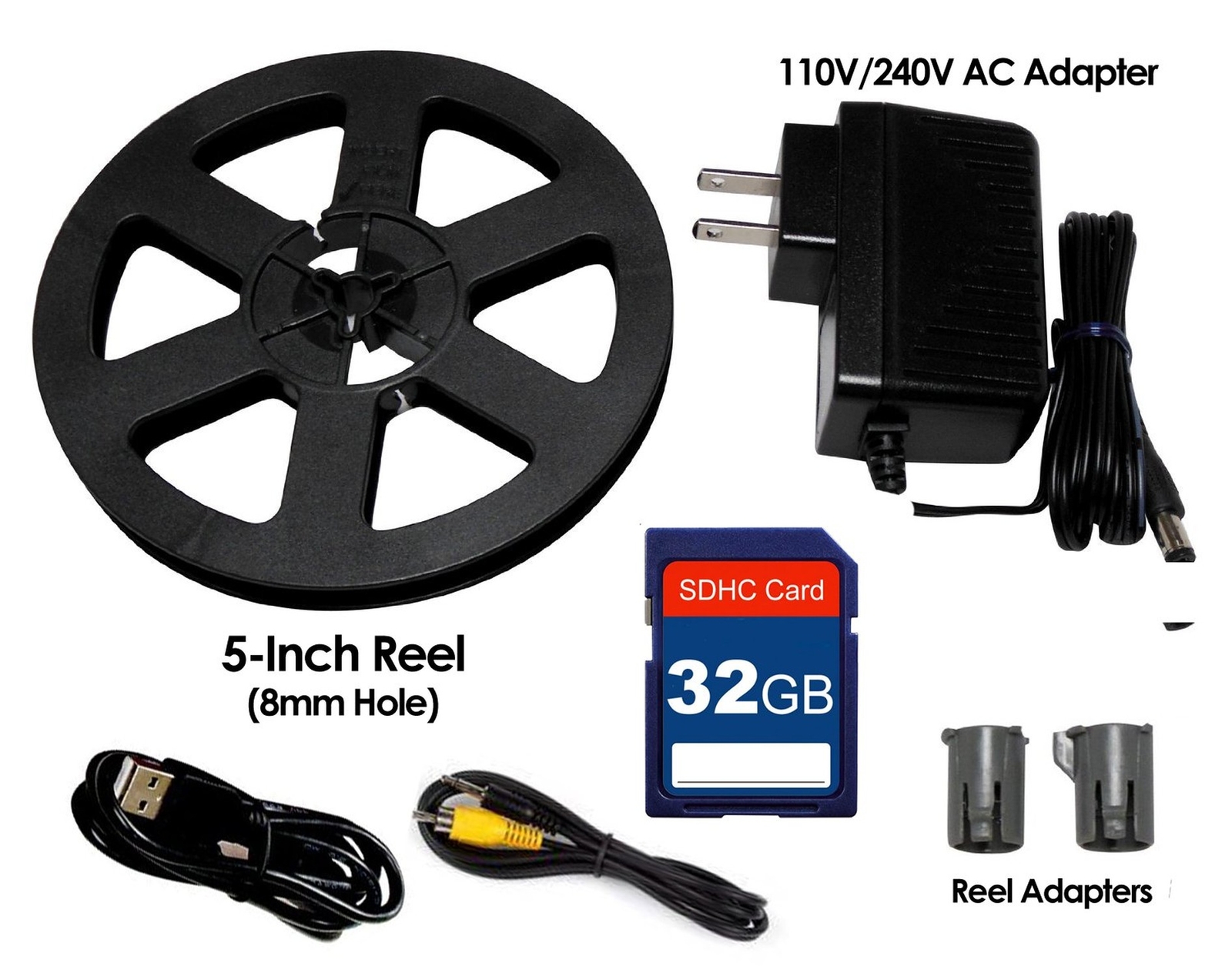 Wolverine 8mm and Super8 Reels Movie Digitizer with 2.4" LCD, Black ...