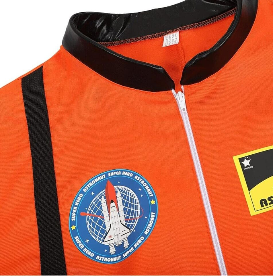 Orange Astronaut Jump Suit women fitted waist adult costume space ...