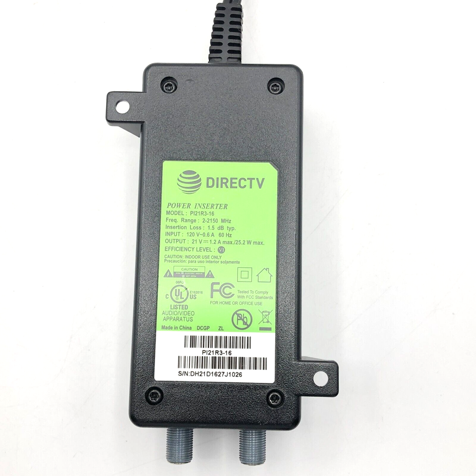 Genuine DirecTV 21V 1.2A 25.2W Power Inserter For SWM Integrated LNB ...