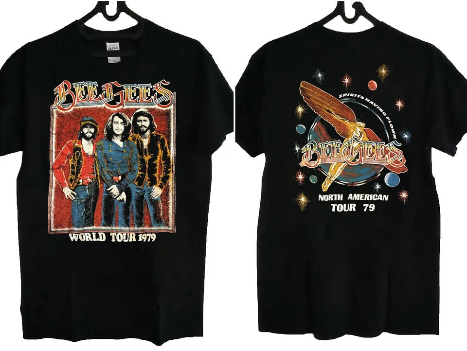 Vintage Bee Gee World Tour 1979 T-Shirt, Bee Gee Spirits Having Flown North Amer | eBay