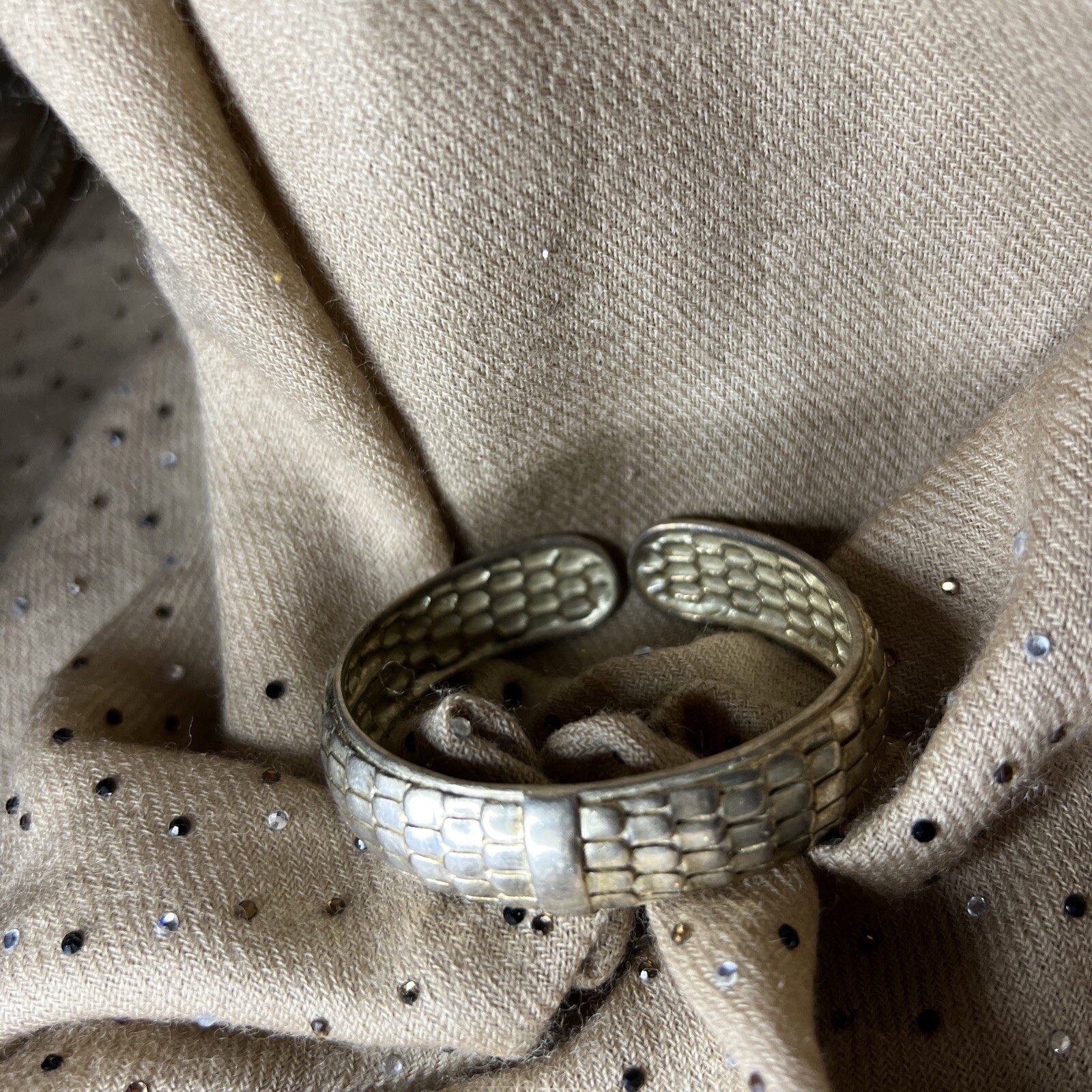 Mark Wasserman samara silver bracelet Cuff Stamped MW… - Gem