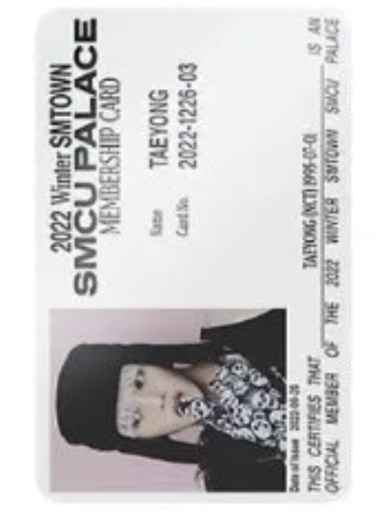 2022 WINTER SMTOWN: SMCU PALACE [MEMBERSHIP CARD. NCT 127] Official ...