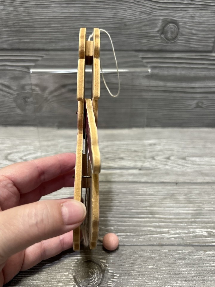 Vintage Easter Bunny Rabbit Wood Pull String Puppet Toy Basket Filler ...