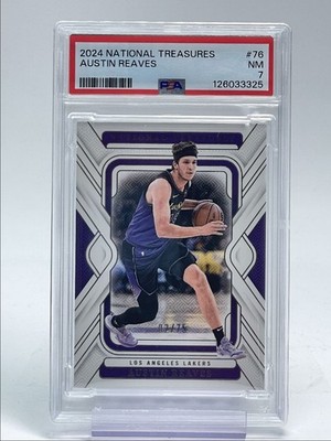 AUSTIN REAVES 2024-25 NATIONAL TREASURES BASKETBALL LAKERS /75 PSA 7 ...