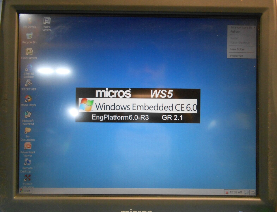 Micros Workstation 5 System Unit Touch Screen POS Terminal 400814-001 ...