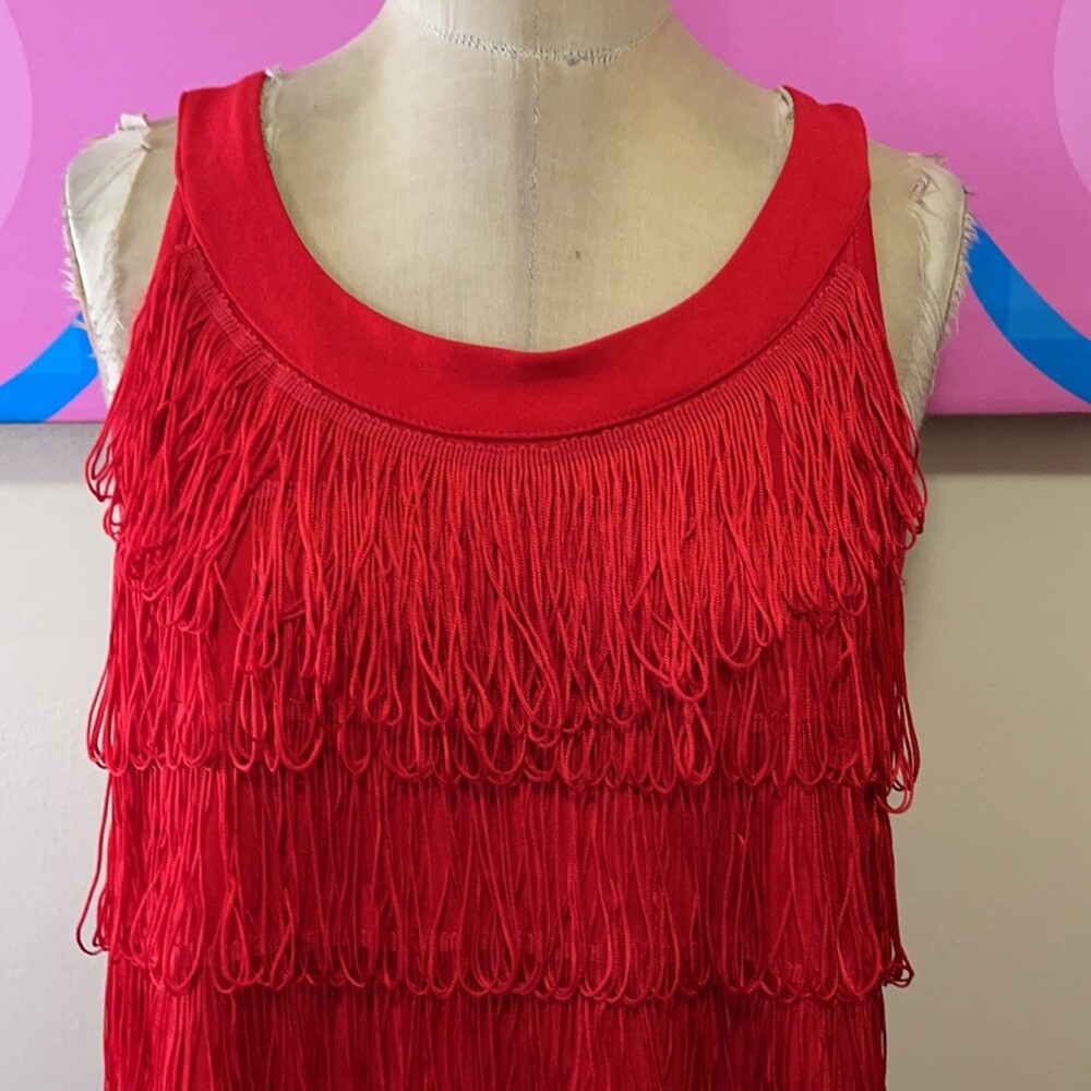 Fredericks of Hollywood Red Fringe Dress - Gem