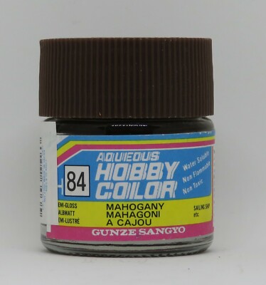 Mr Hobby Gunze Aqueous Water Based Acrylic Paint Mahogany Semi Gloss ...