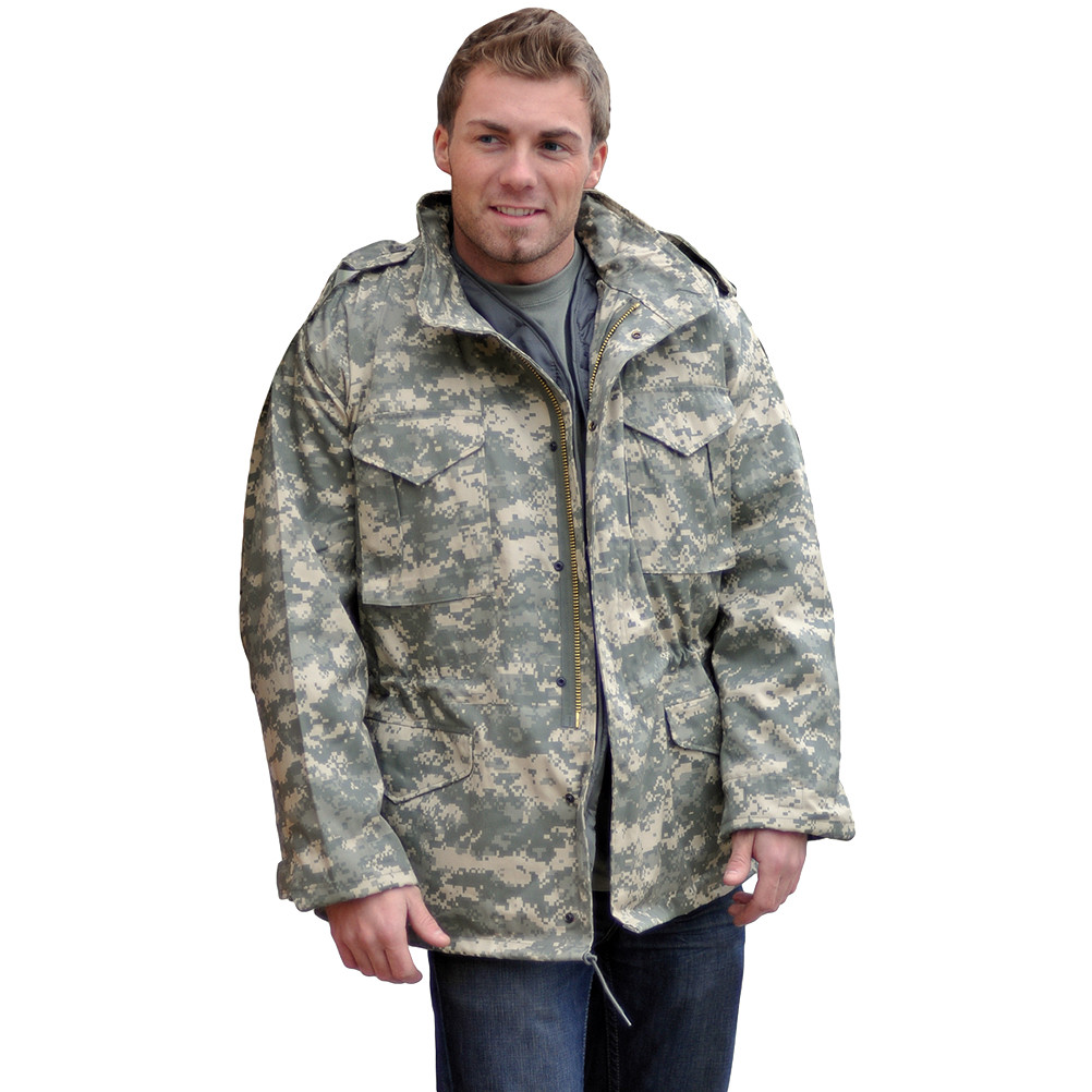 MILITÄRISCHE HERREN COMBAT M65 JACKE ARMEE TACTICAL PATROL MANTEL ACU ...