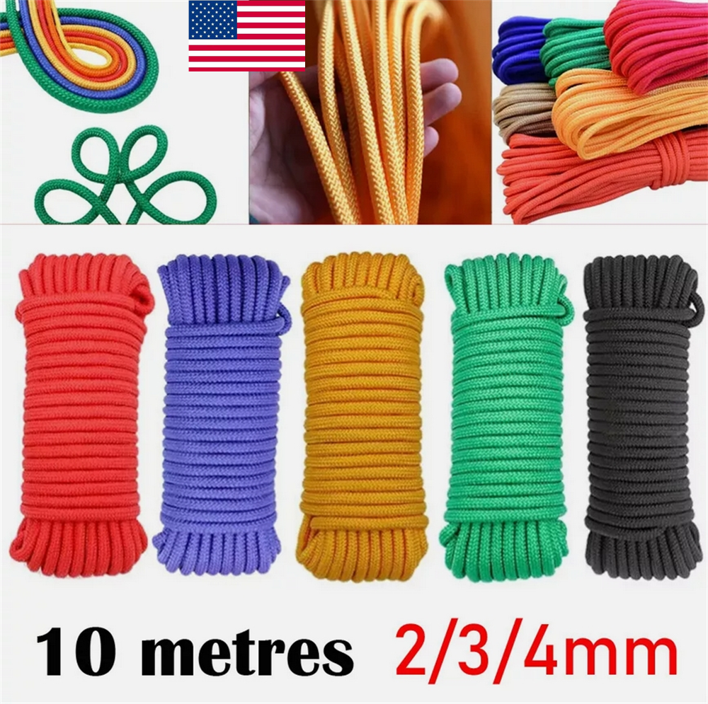 10 Meters Nylon Braided Cord Rope Thread String Strap Rope For Paracord ...