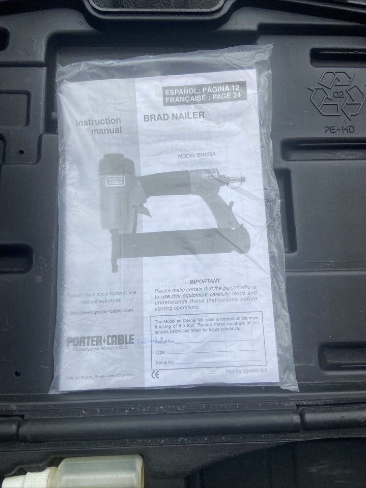Porter Cable Pneumatic 18GA Brad Nailer BN125A | eBay