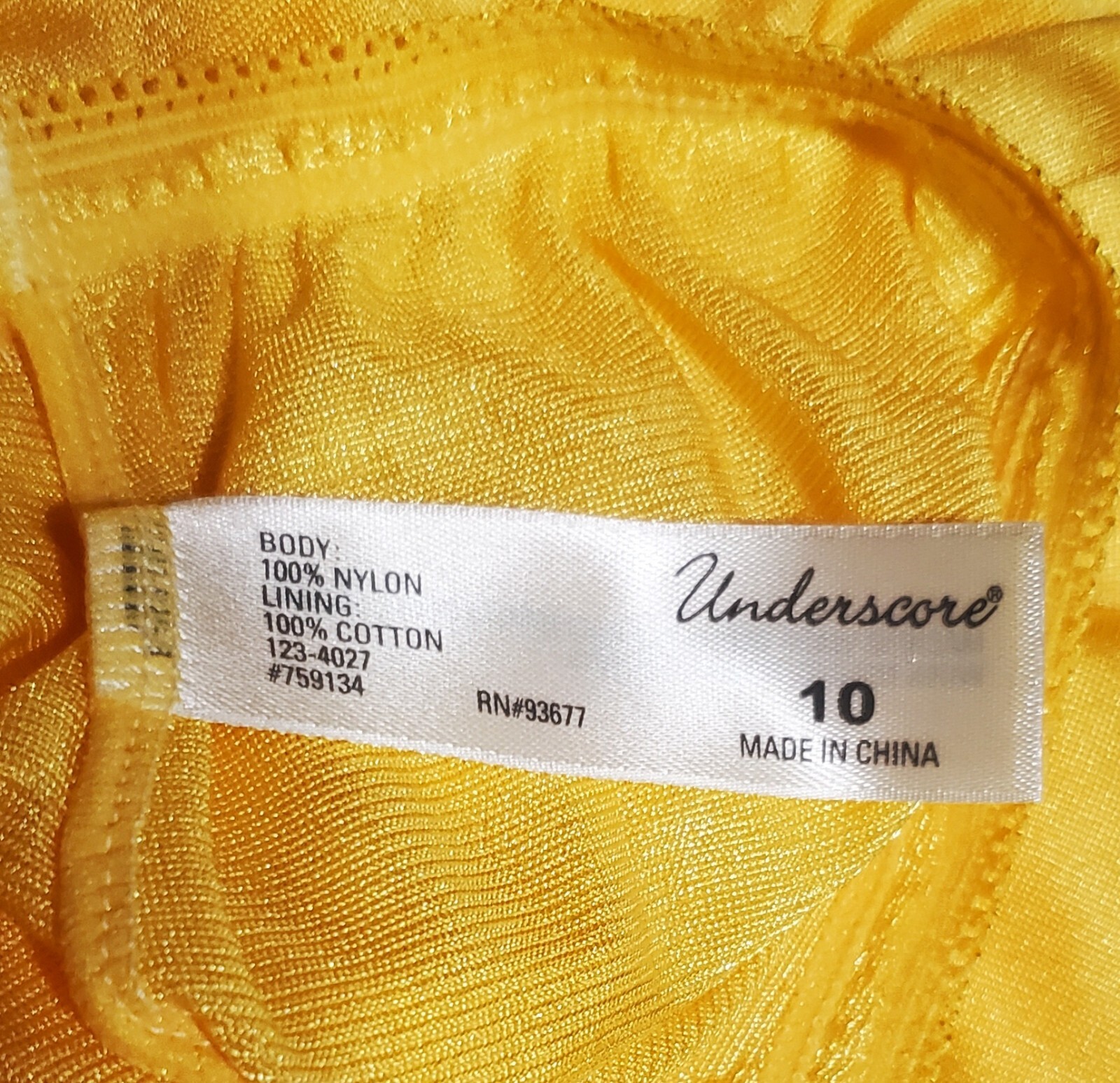 VTG Style Shiny Nylon Granny Panty Full Cut Brief 10/3XL YELLOW Gold Underscore | eBay