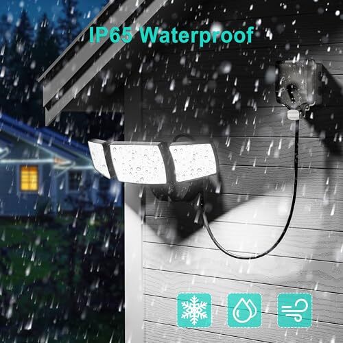 USTELLAR Plug in 55W Flood Lights Outdoor Switch Controlled LED Flood ...